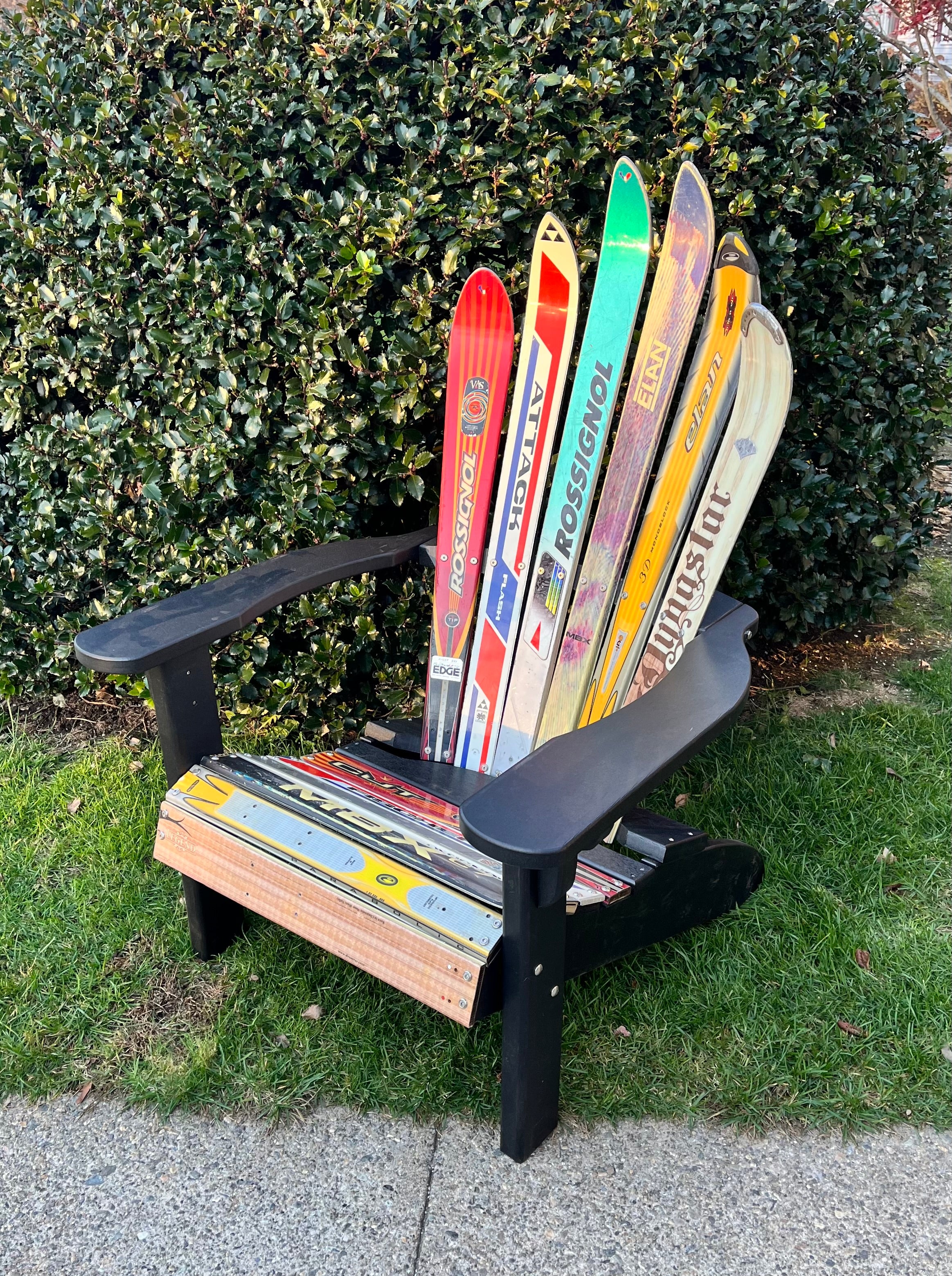 Chair made of skis store